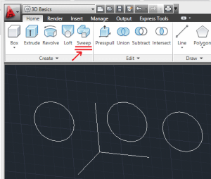How to Draw a 3 Directions 90 degree joint in AutoCAD