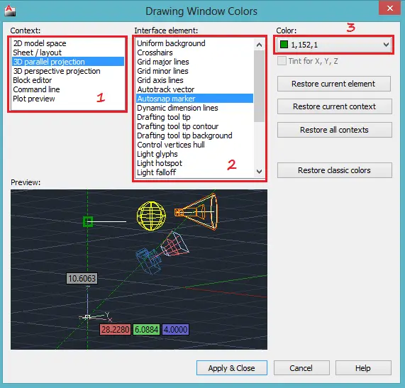 Changing The Background Color To White In AutoCAD