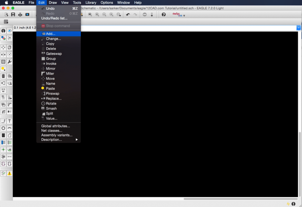 Schematic Options and Menus in Eagle PCB - Tutorial
