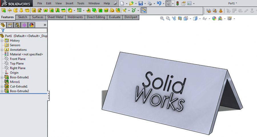 How to Engrave or Emboss Text on a Part in SolidWorks
