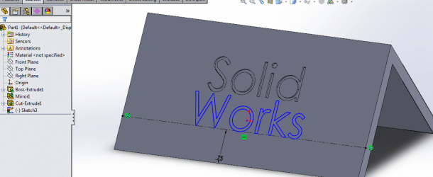 How to Engrave or Emboss Text on a Part in SolidWorks