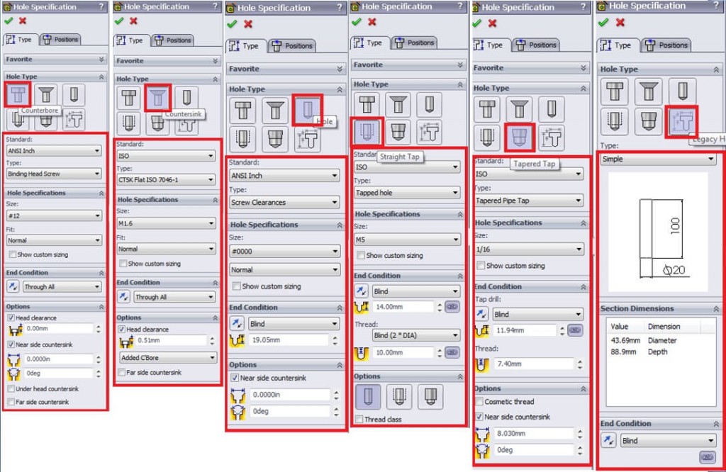 How to use Hole Wizard in SolidWorks - 12CAD.com