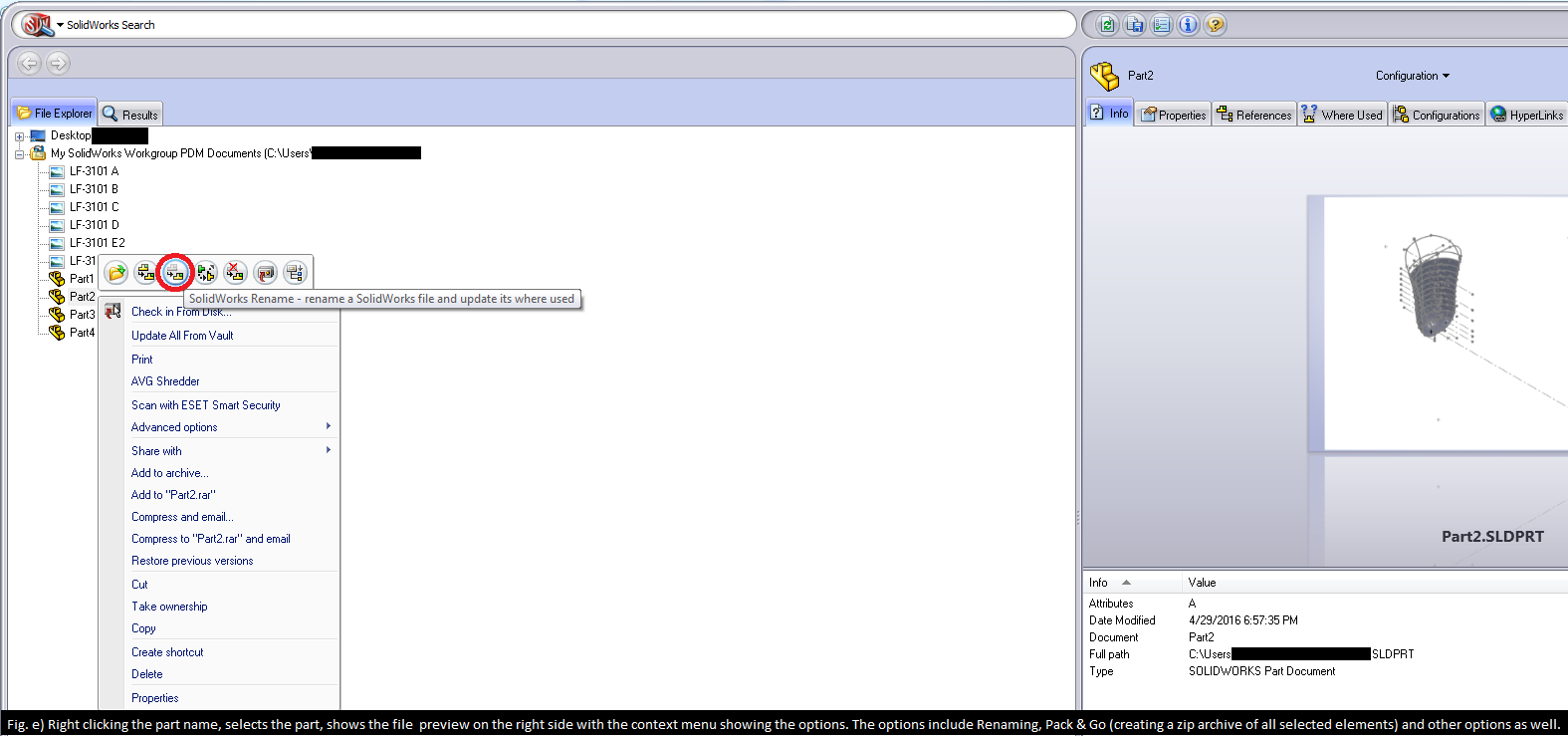 Renaming References with SolidWorks Explorer - 12CAD.com